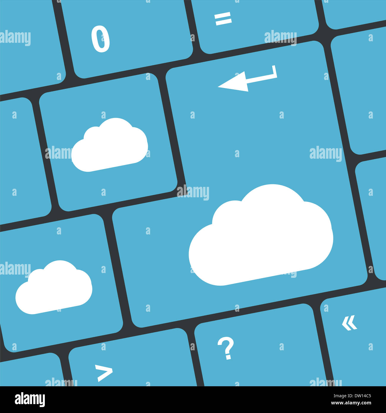 Cloud computing concept on computer keyboard Stock Photo - Alamy