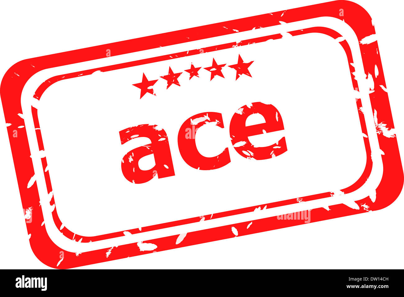 red rubber stamp with ace word Stock Photo - Alamy