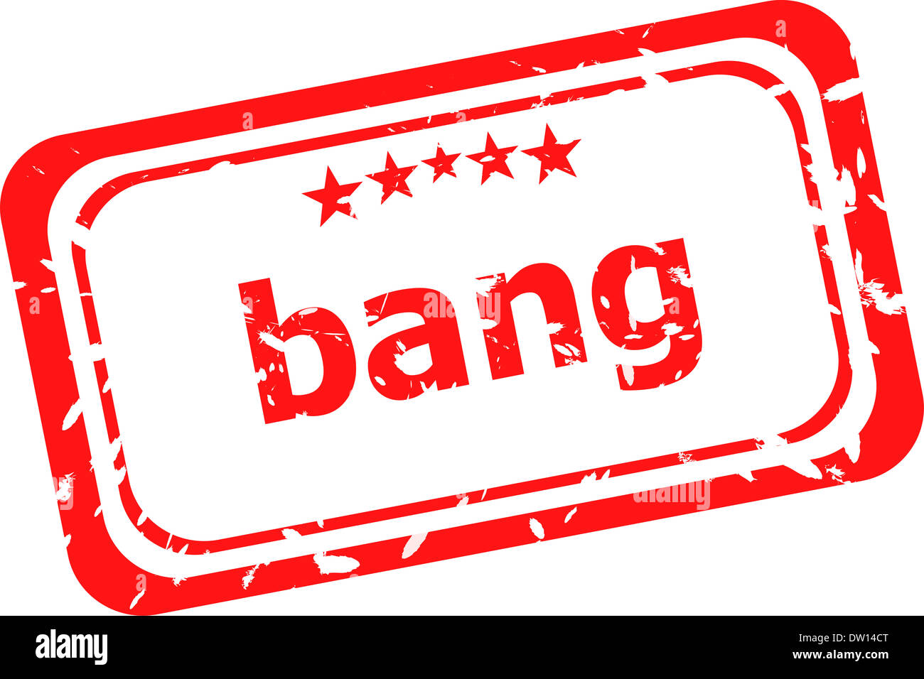 bang word on red rubber grunge stamp Stock Photo - Alamy