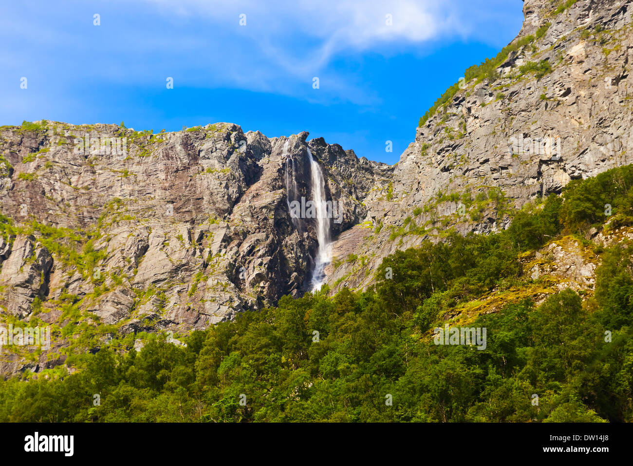 Waterfall in Flam - Norway Stock Photo - Alamy