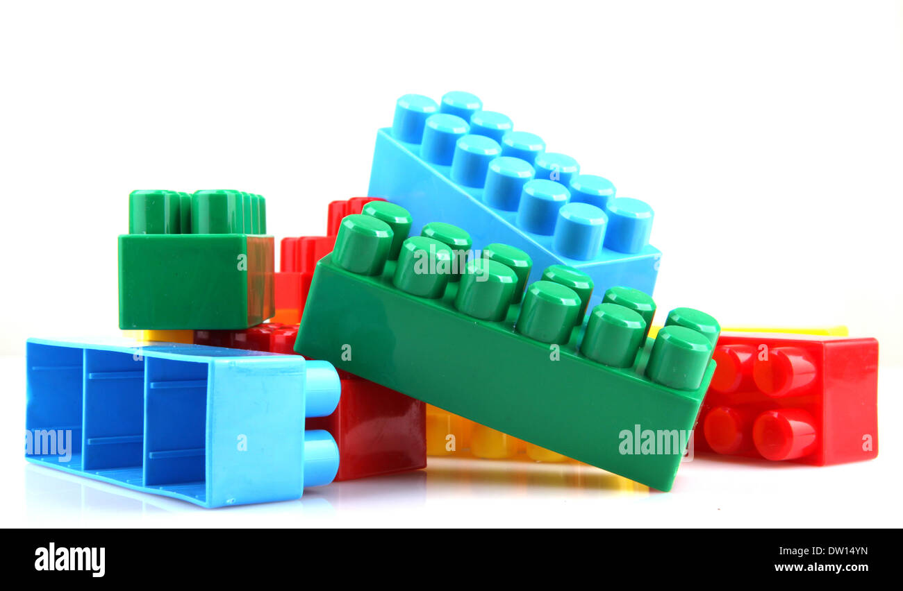Plastic Building Blocks Stock Photo - Alamy