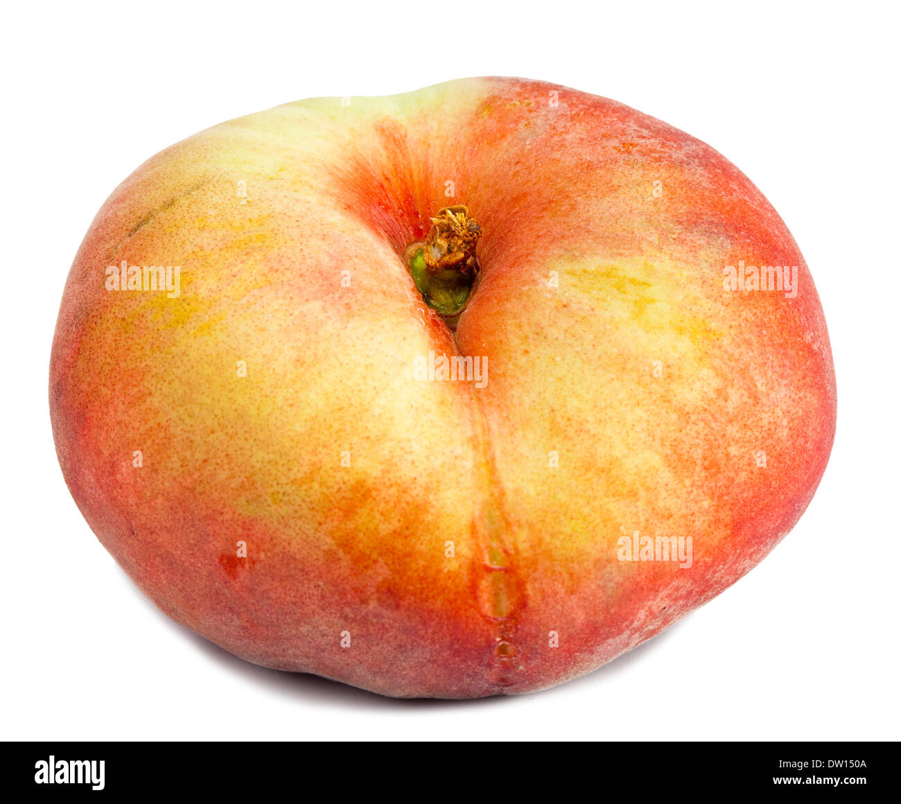 flat peach on a white background Stock Photo - Alamy