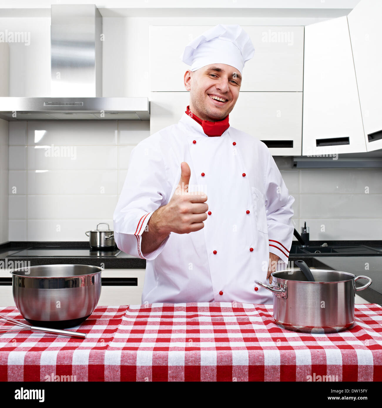 Male chef at kitchen Stock Photo - Alamy