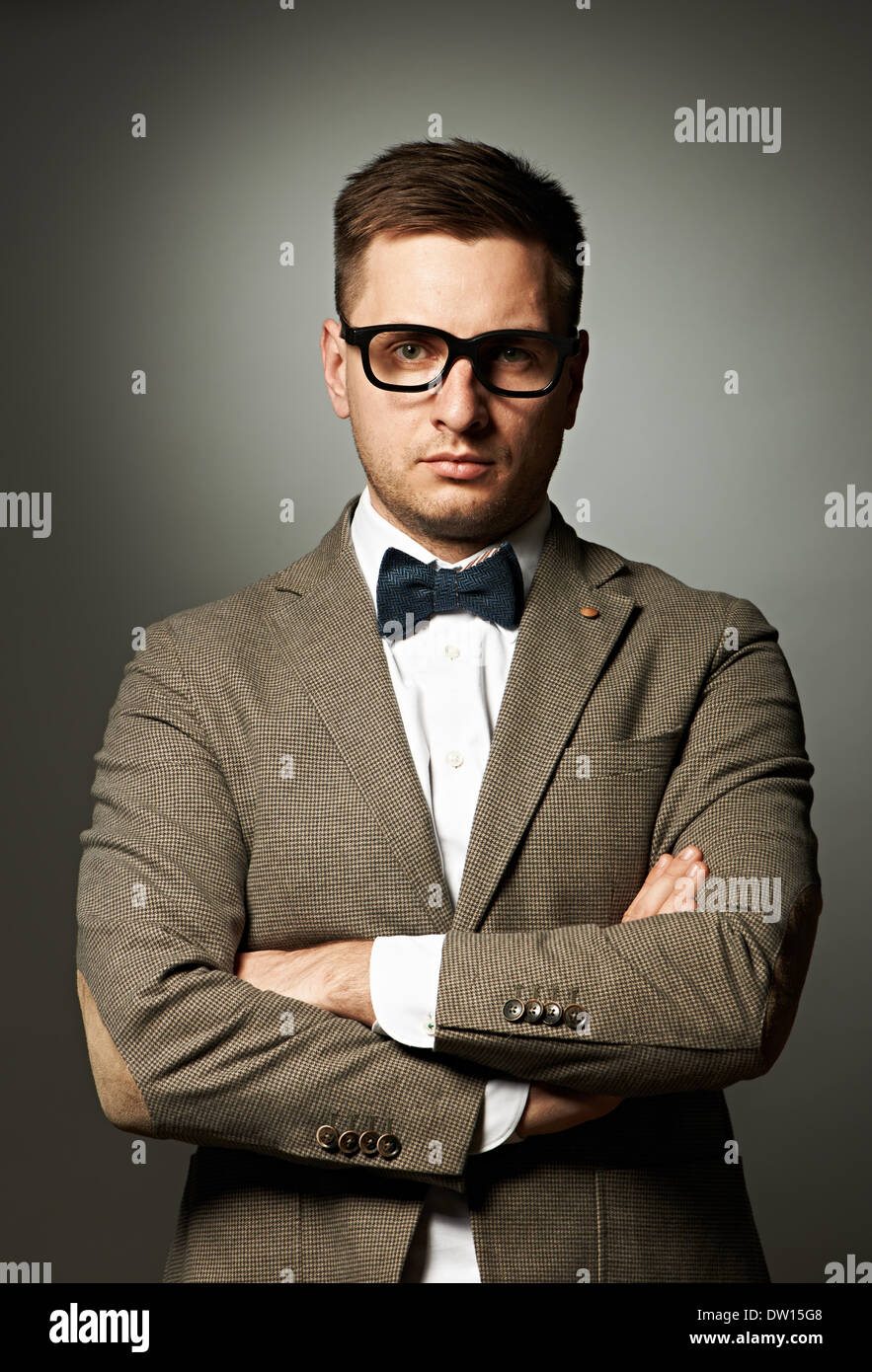 Nerd in eyeglasses bow tie hi-res stock photography and images - Alamy