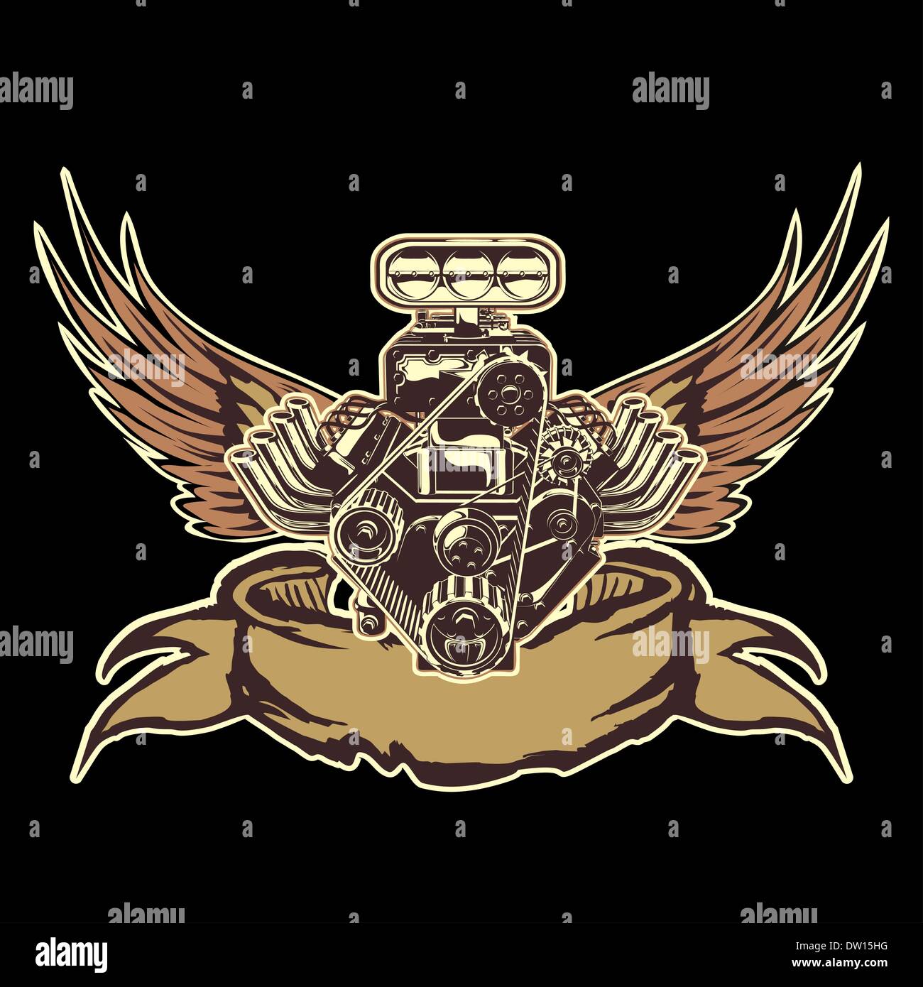 Engine with Wings Stock Photo - Alamy