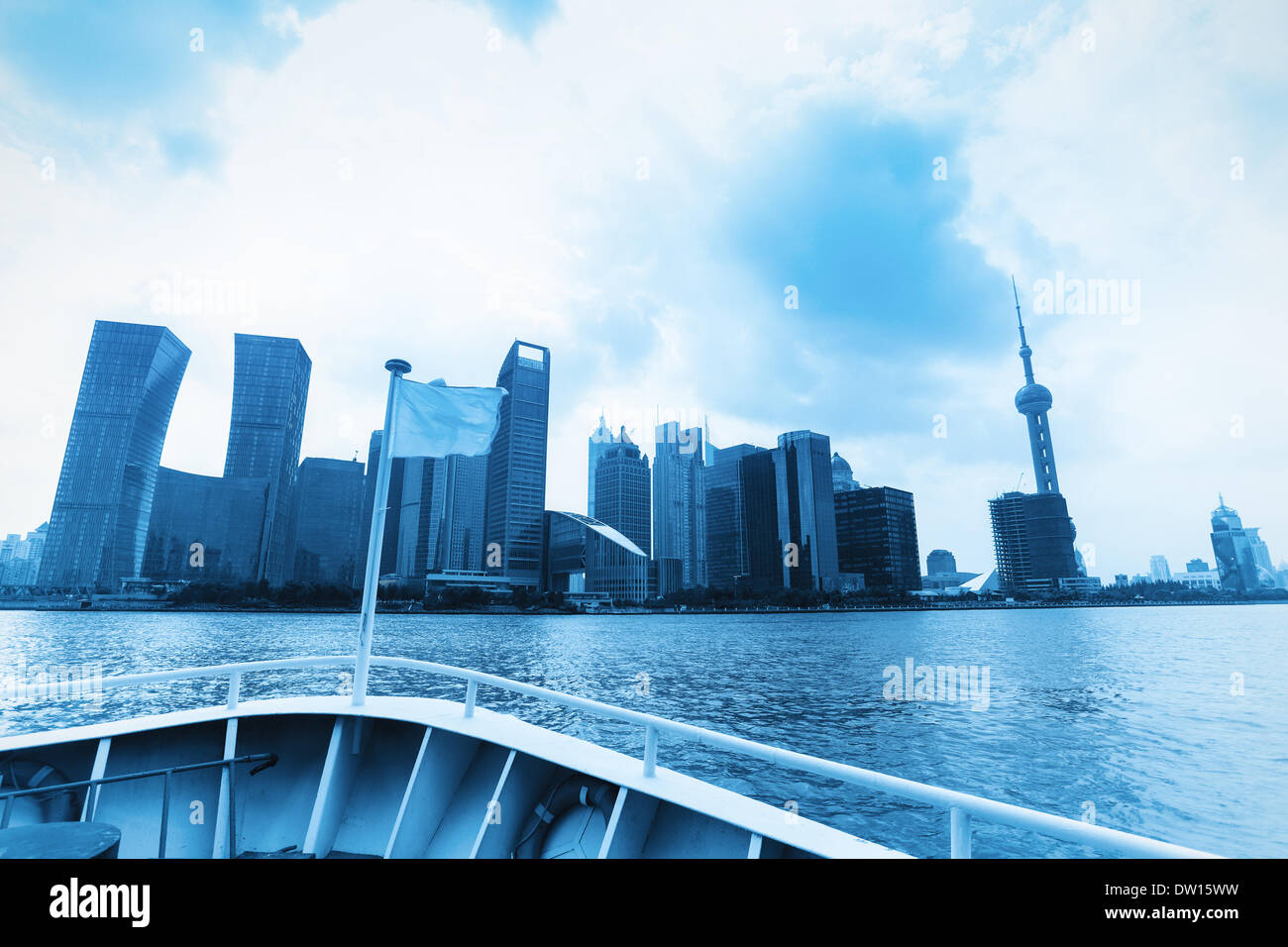 shanghai skyline from north bund view Stock Photo - Alamy