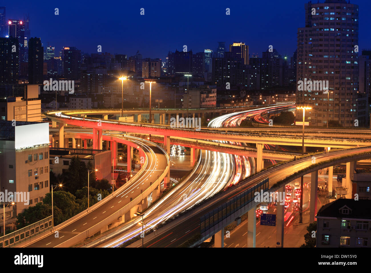 Aerial view dynamic overpass hi-res stock photography and images - Alamy