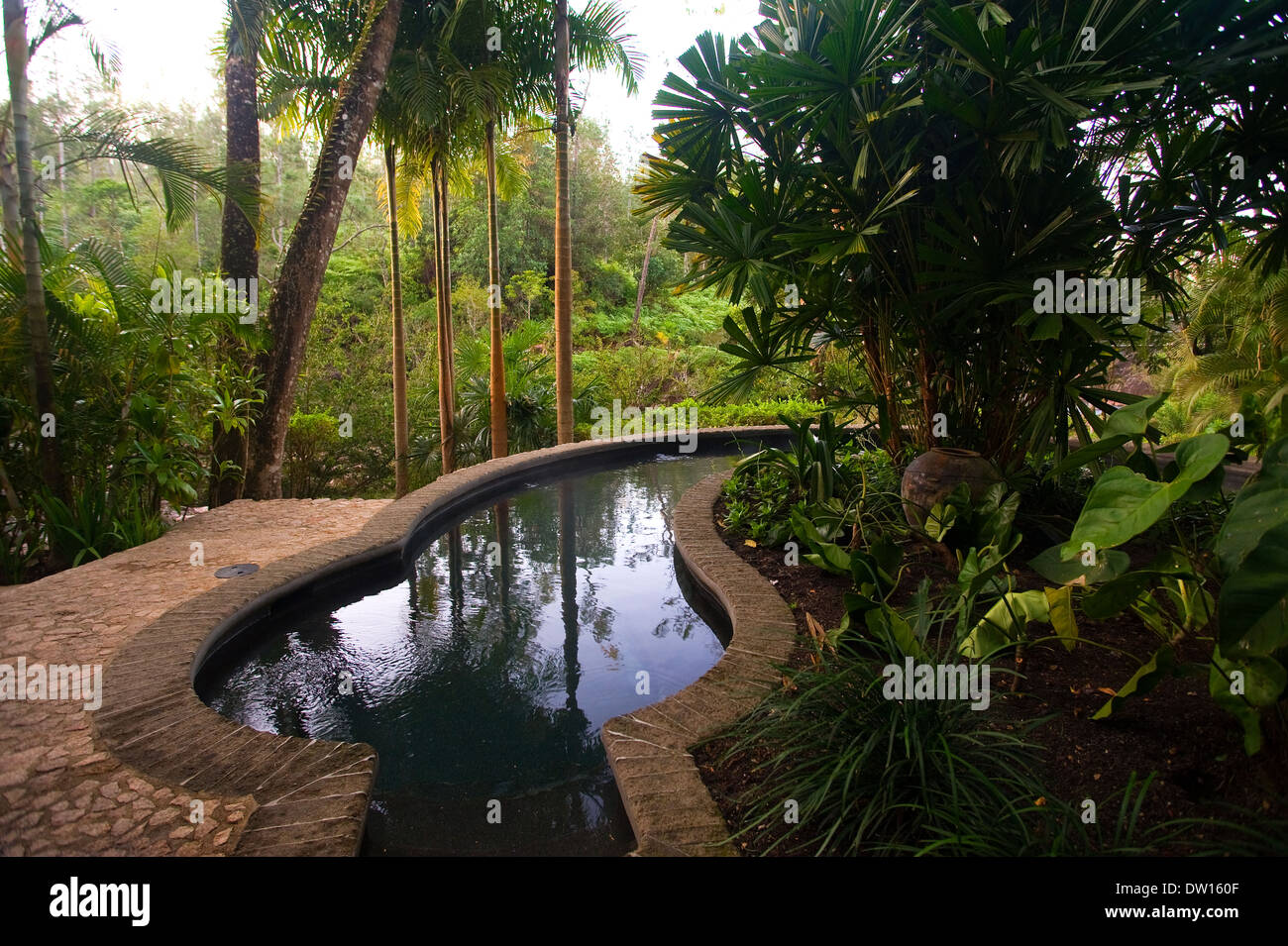 Swimming pool at Blancaneaux Lodge, Belize Stock Photo - Alamy