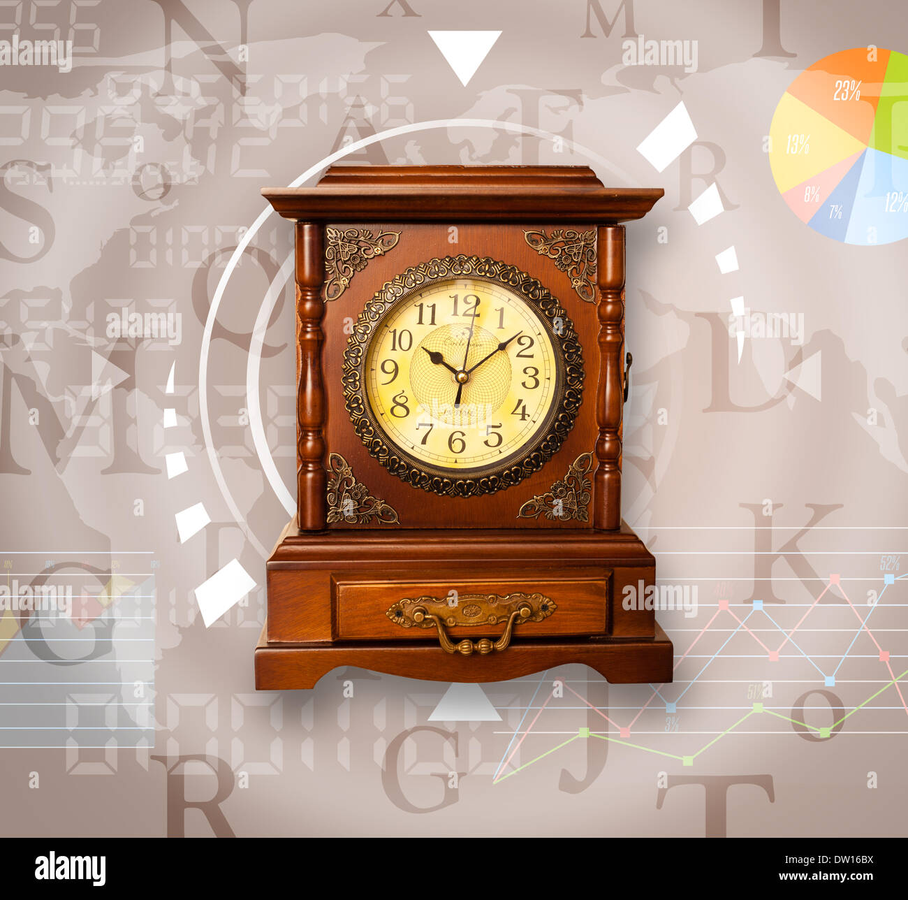 Clocks with world time and finance business concept Stock Photo - Alamy