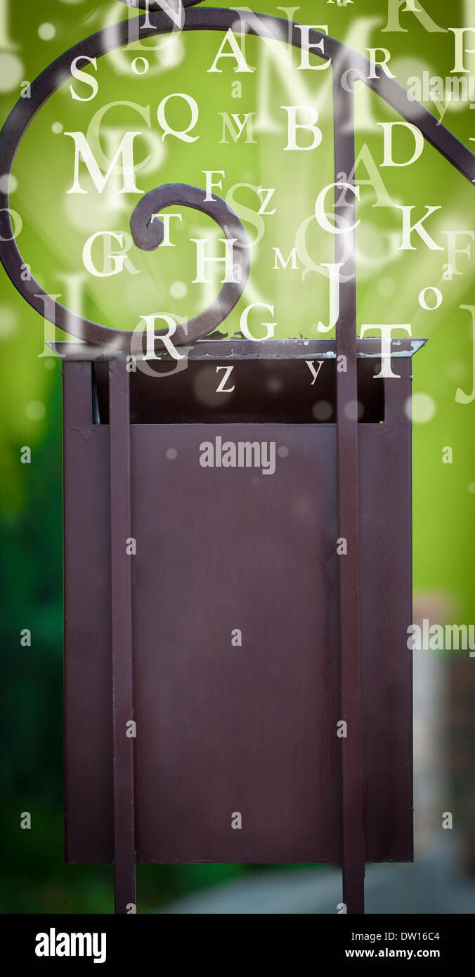 Mail box with letters comming out Stock Photo - Alamy