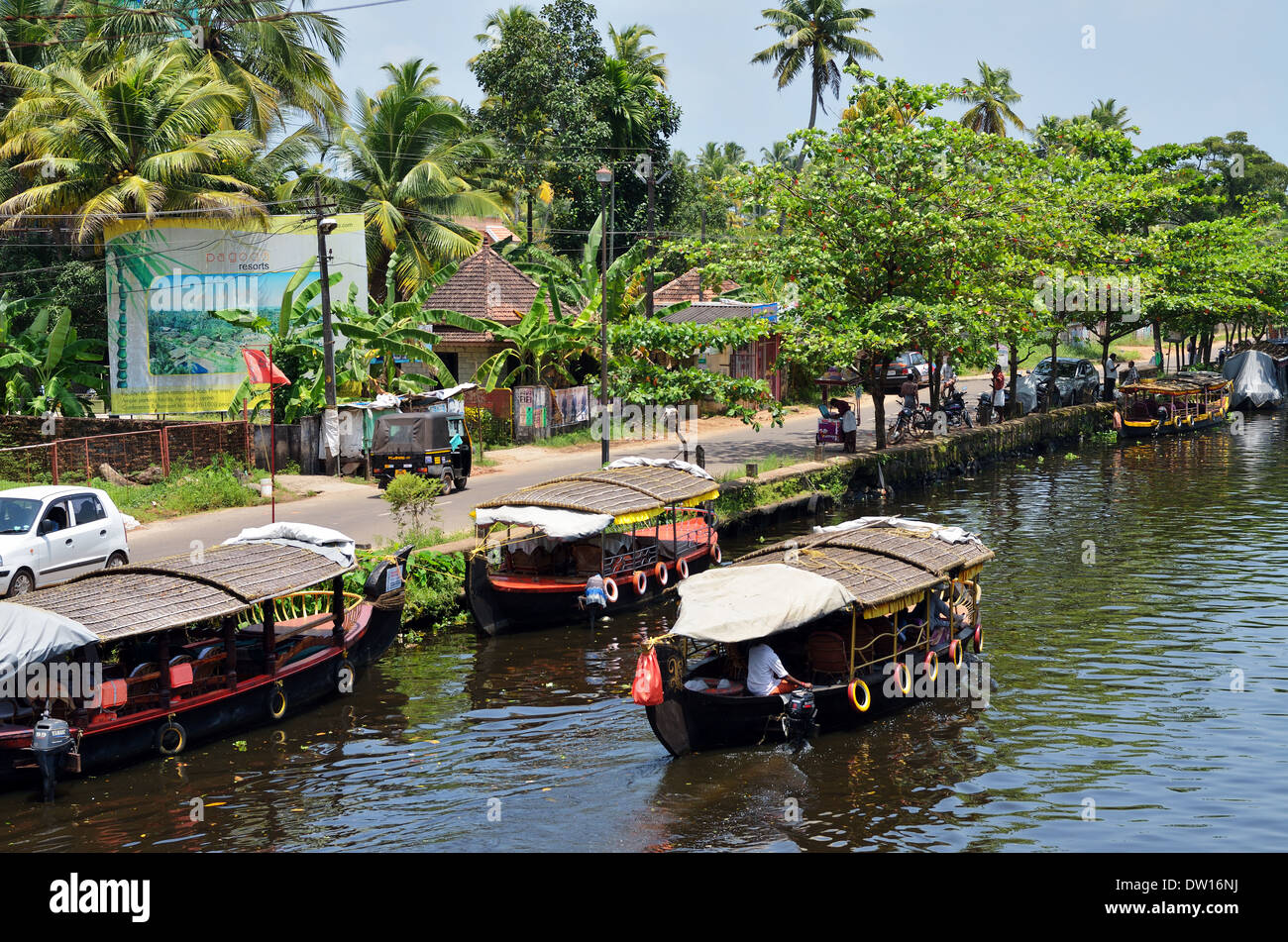 Alappuzha (Alleppey) canal, Kerala, India Stock Photo - Alamy