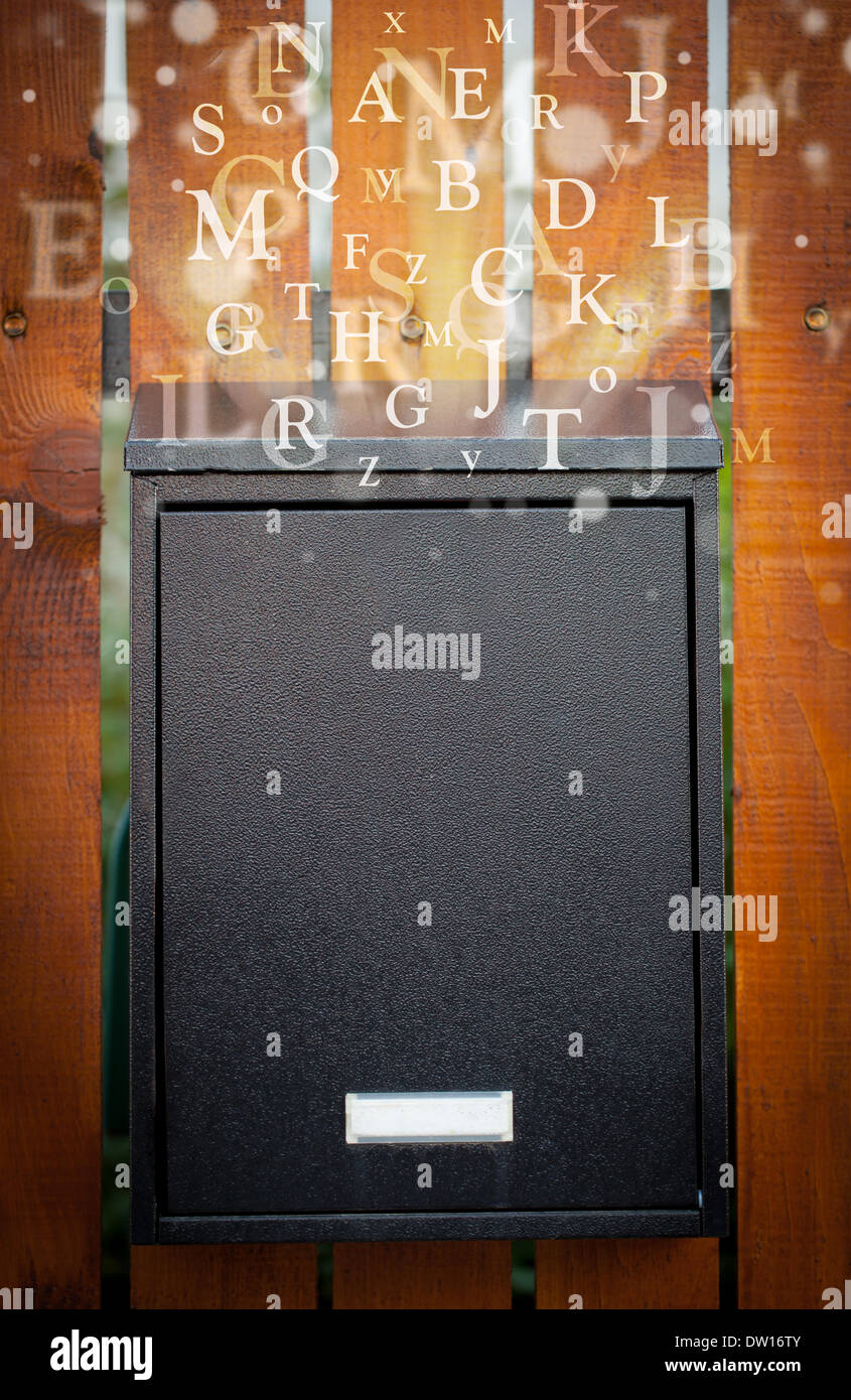 Mail box with letters comming out Stock Photo - Alamy