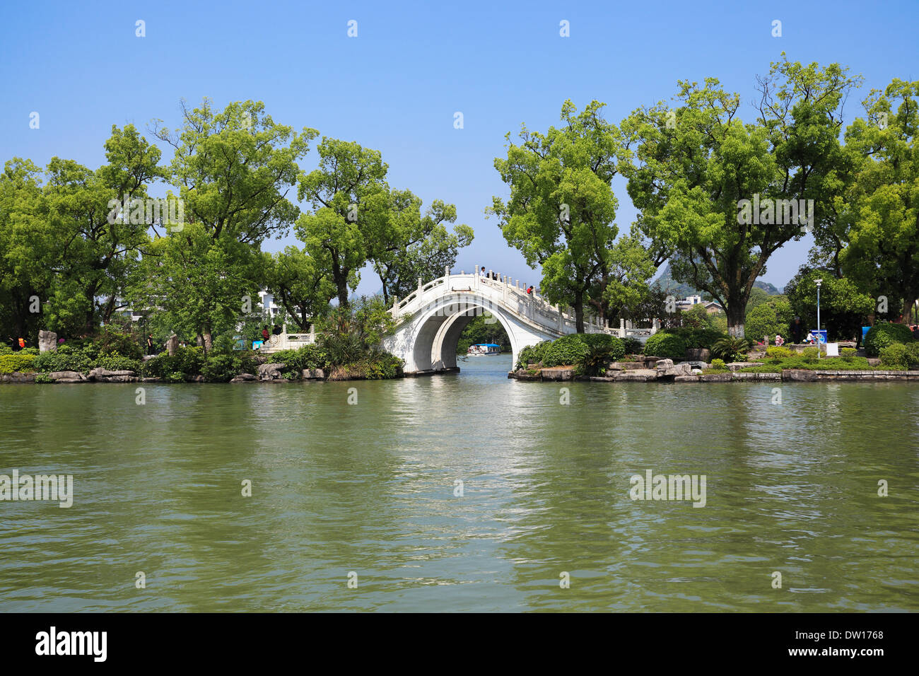 Beautiful stone bridge in park hi-res stock photography and images - Alamy