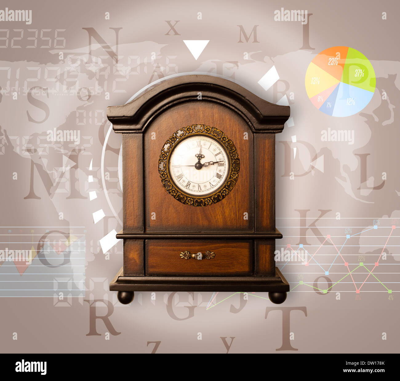 Clocks with world time and finance business concept Stock Photo - Alamy