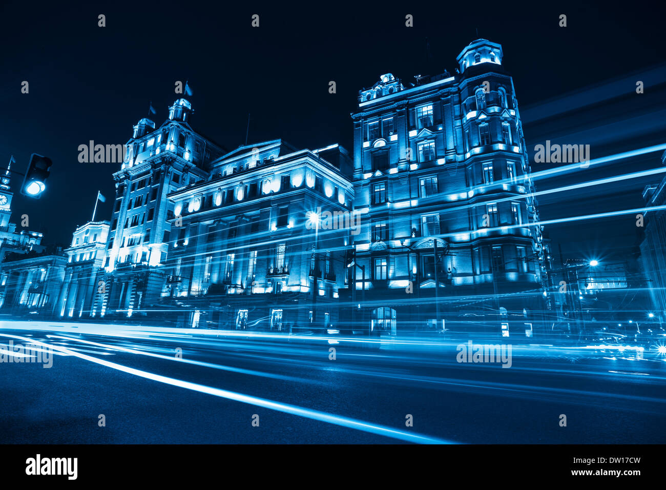 classical buildings at night in shanghai Stock Photo - Alamy