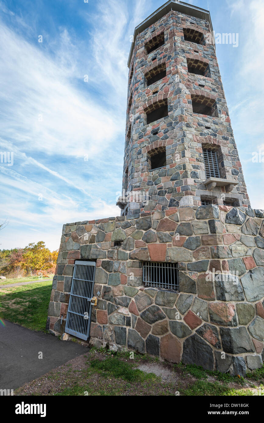 Stone tower in autumn Stock Photo - Alamy