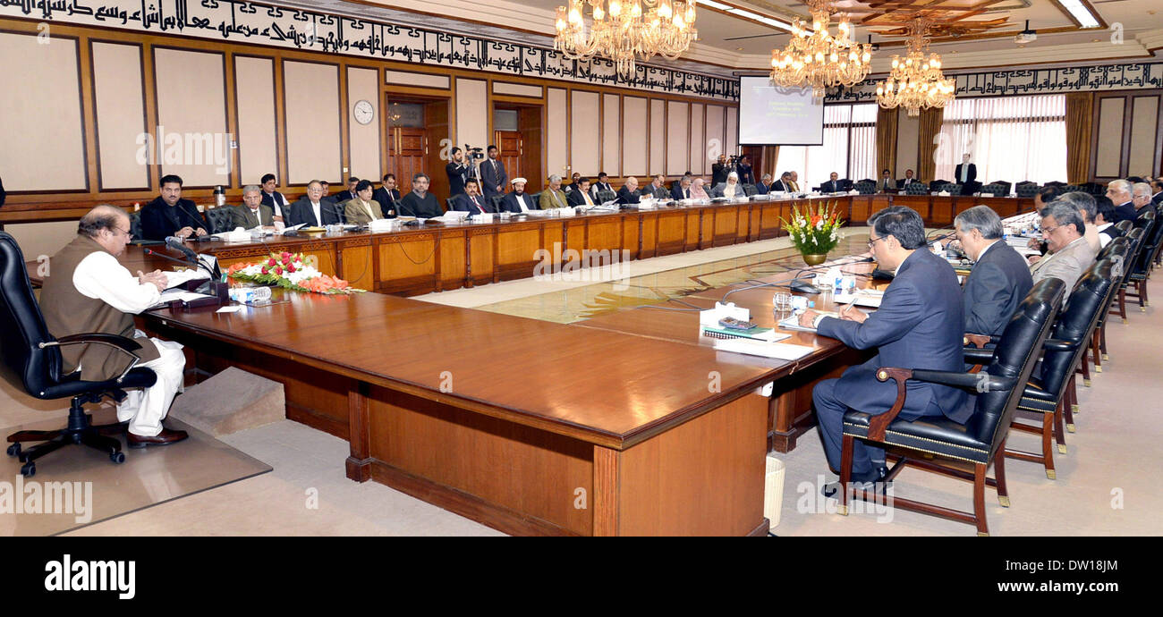 Federal cabinet meeting islamabad hi-res stock photography and images ...