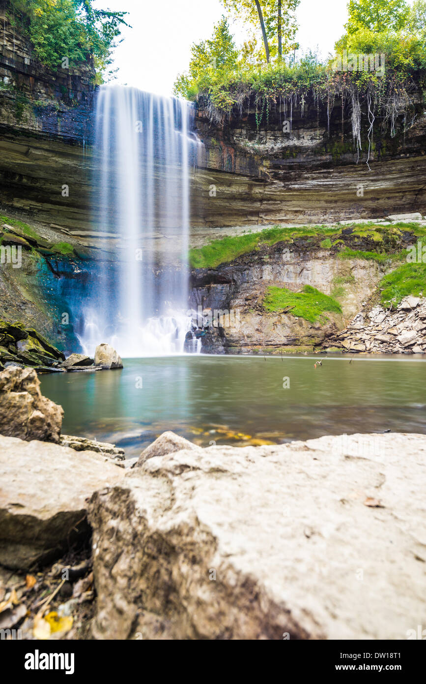 Waterfall during autumn Stock Photo - Alamy