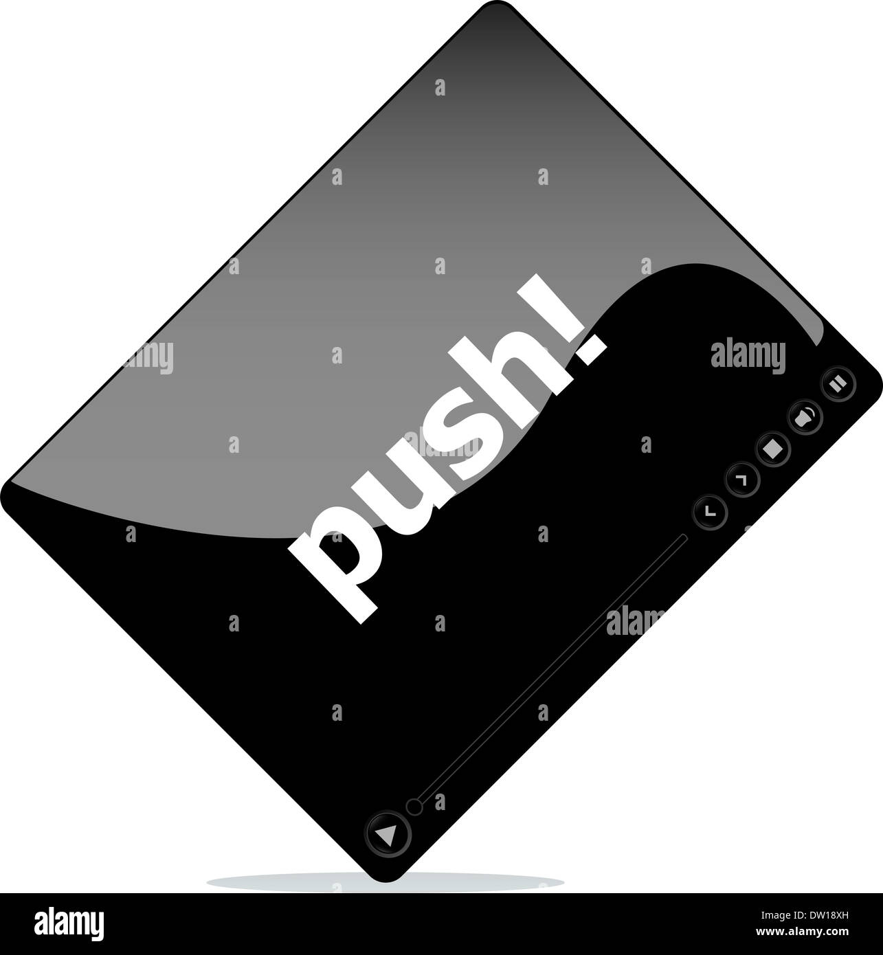 push on media player interface Stock Photo - Alamy