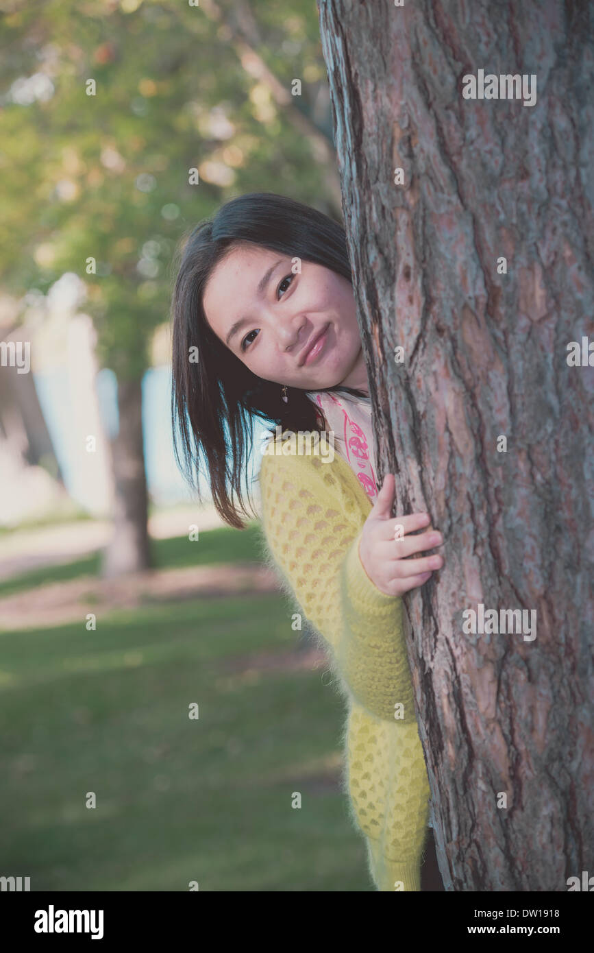 Peaking hiding hi-res stock photography and images - Alamy