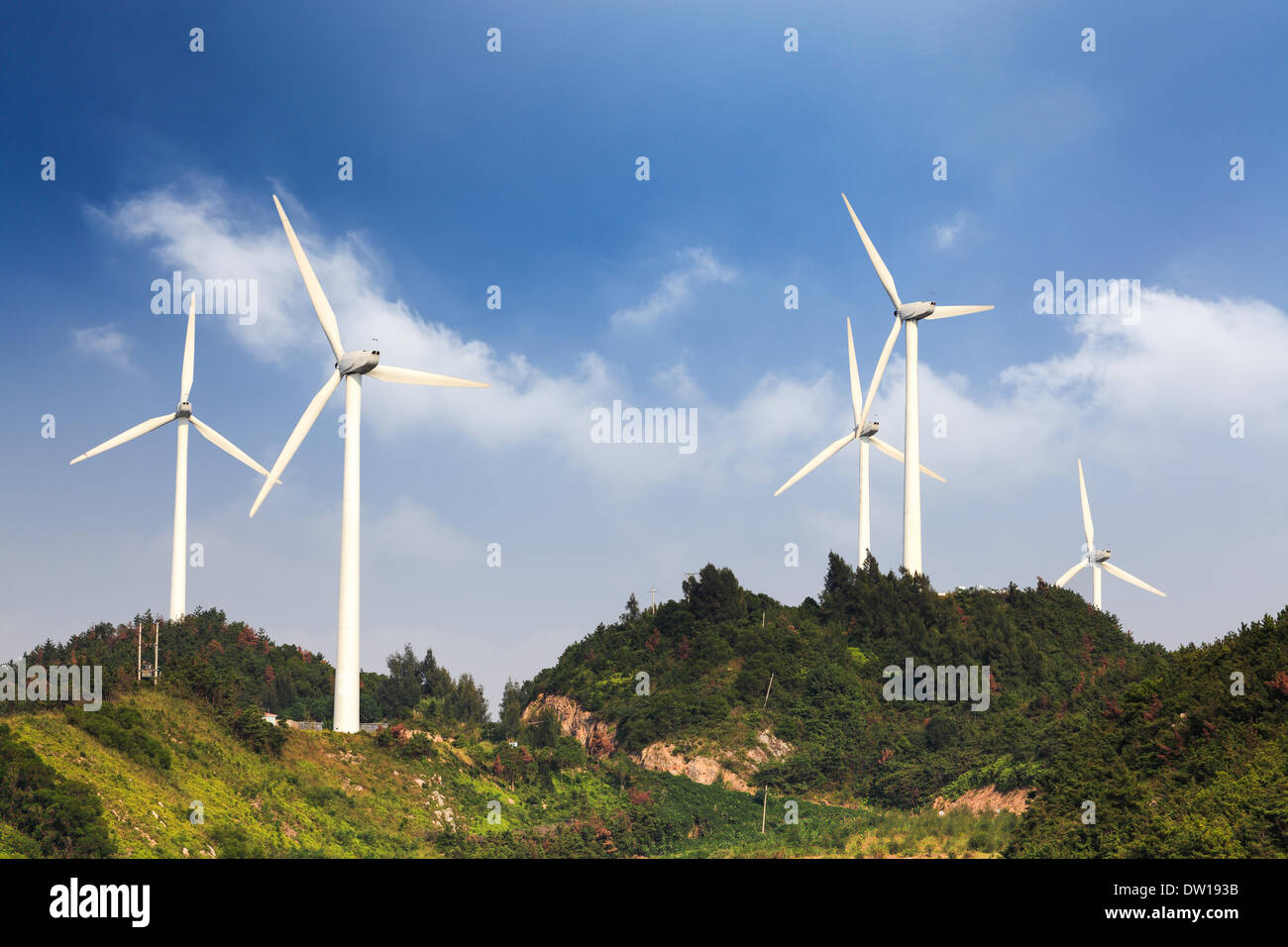 wind farm in the hill Stock Photo - Alamy
