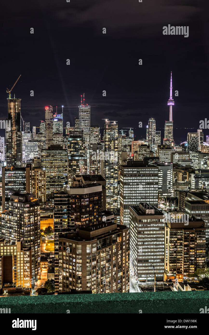 Downtown Toronto at night Stock Photo - Alamy