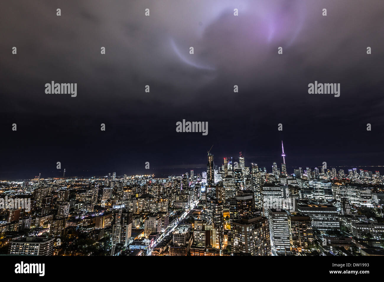 Downtown Toronto at night Stock Photo - Alamy
