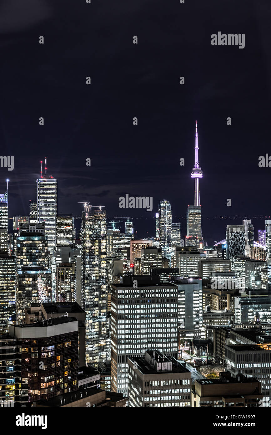 Downtown Toronto at night Stock Photo - Alamy