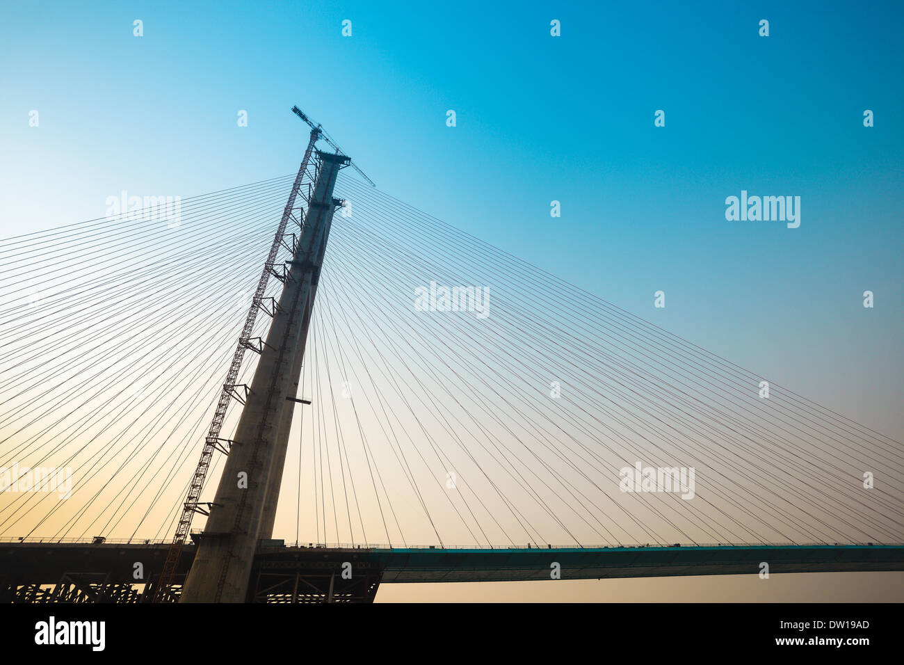 Cable stayed bridge outline hi-res stock photography and images - Alamy
