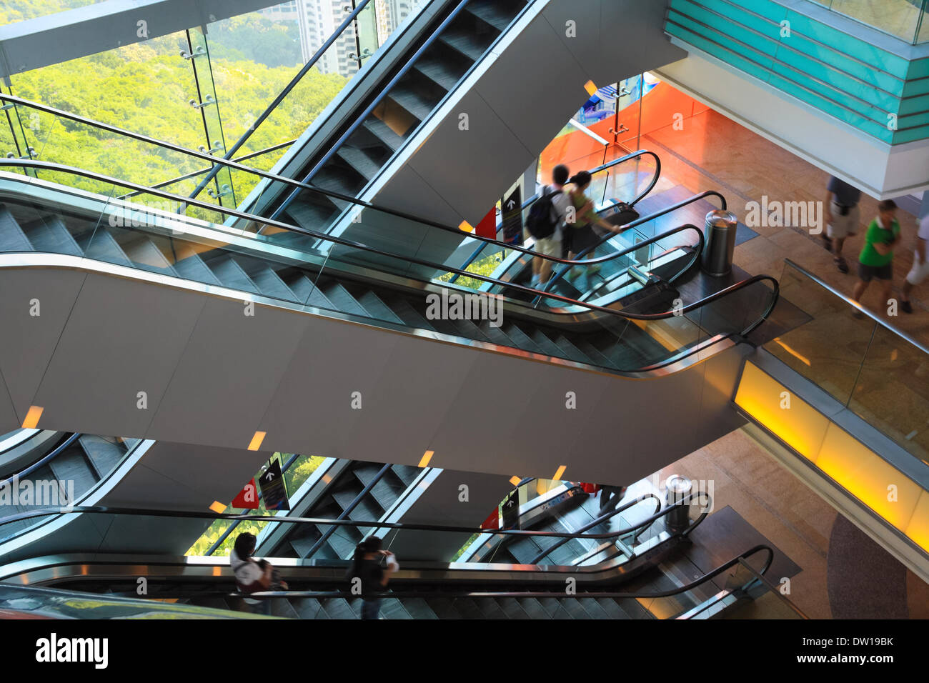 Escalator in movement hi-res stock photography and images - Alamy