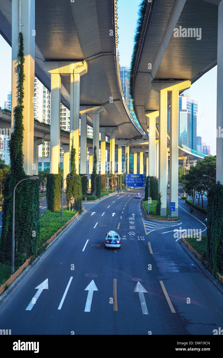 modern urban highway in morning Stock Photo - Alamy