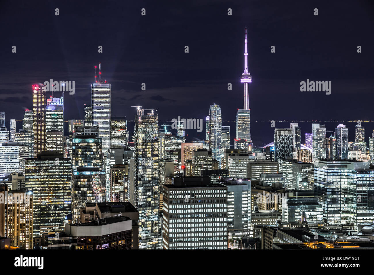 Downtown Toronto at night Stock Photo - Alamy