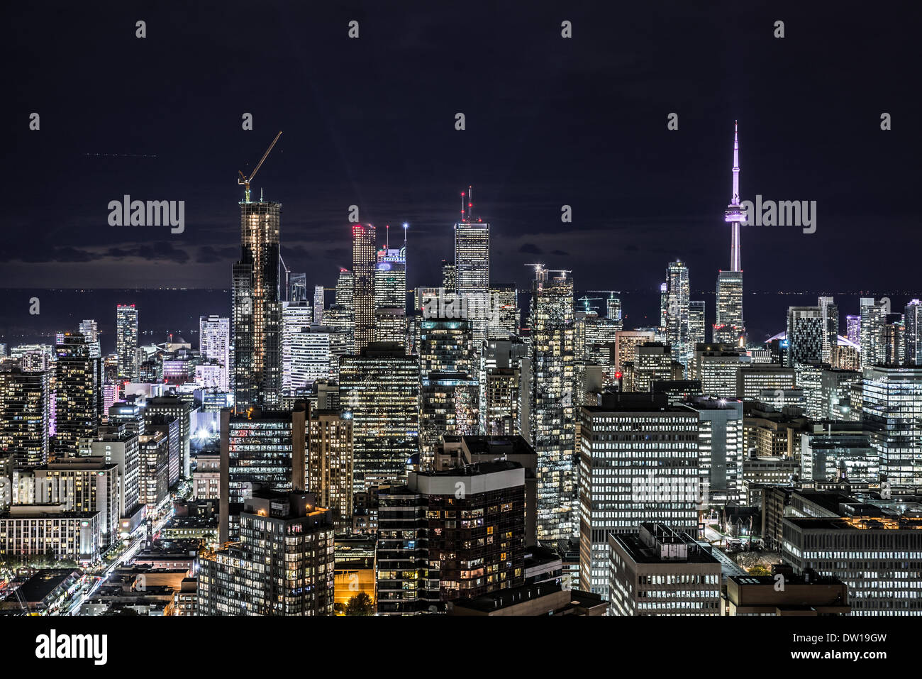 Downtown Toronto at night Stock Photo - Alamy