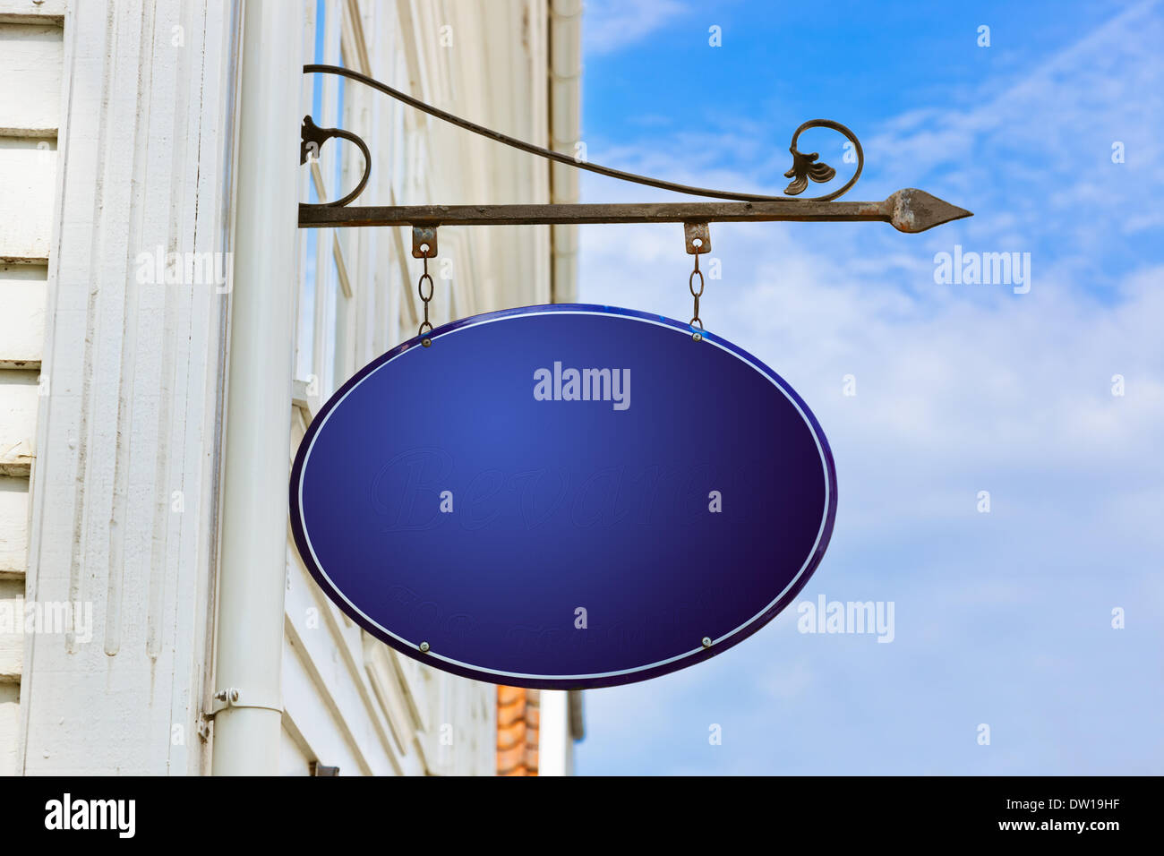 Blank blue sign Stock Photo - Alamy