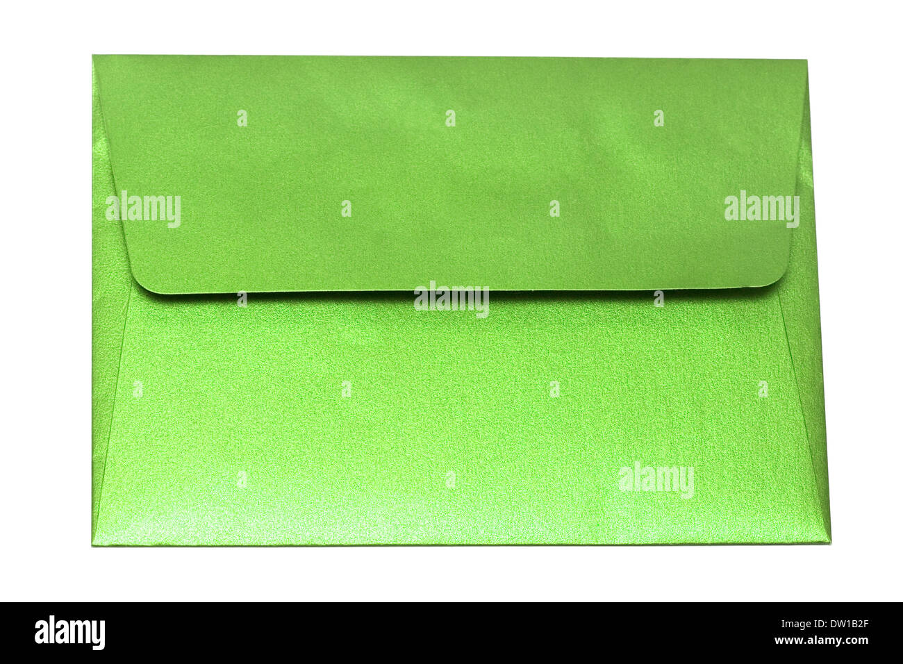 green envelope isolated on white background Stock Photo - Alamy