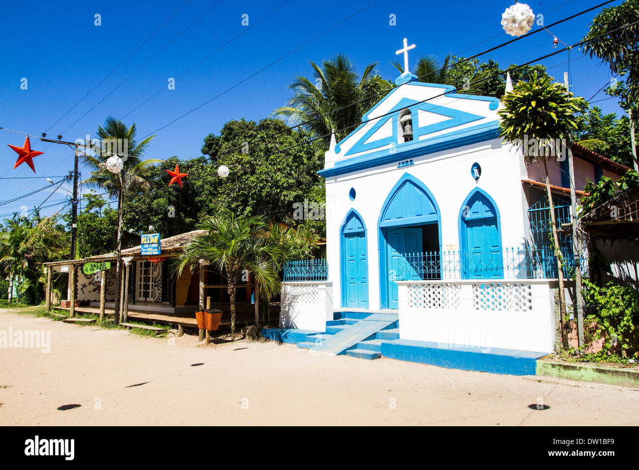 Santo Antonio Church in Barra Grande village, at Marau Peninsula. Marau ...