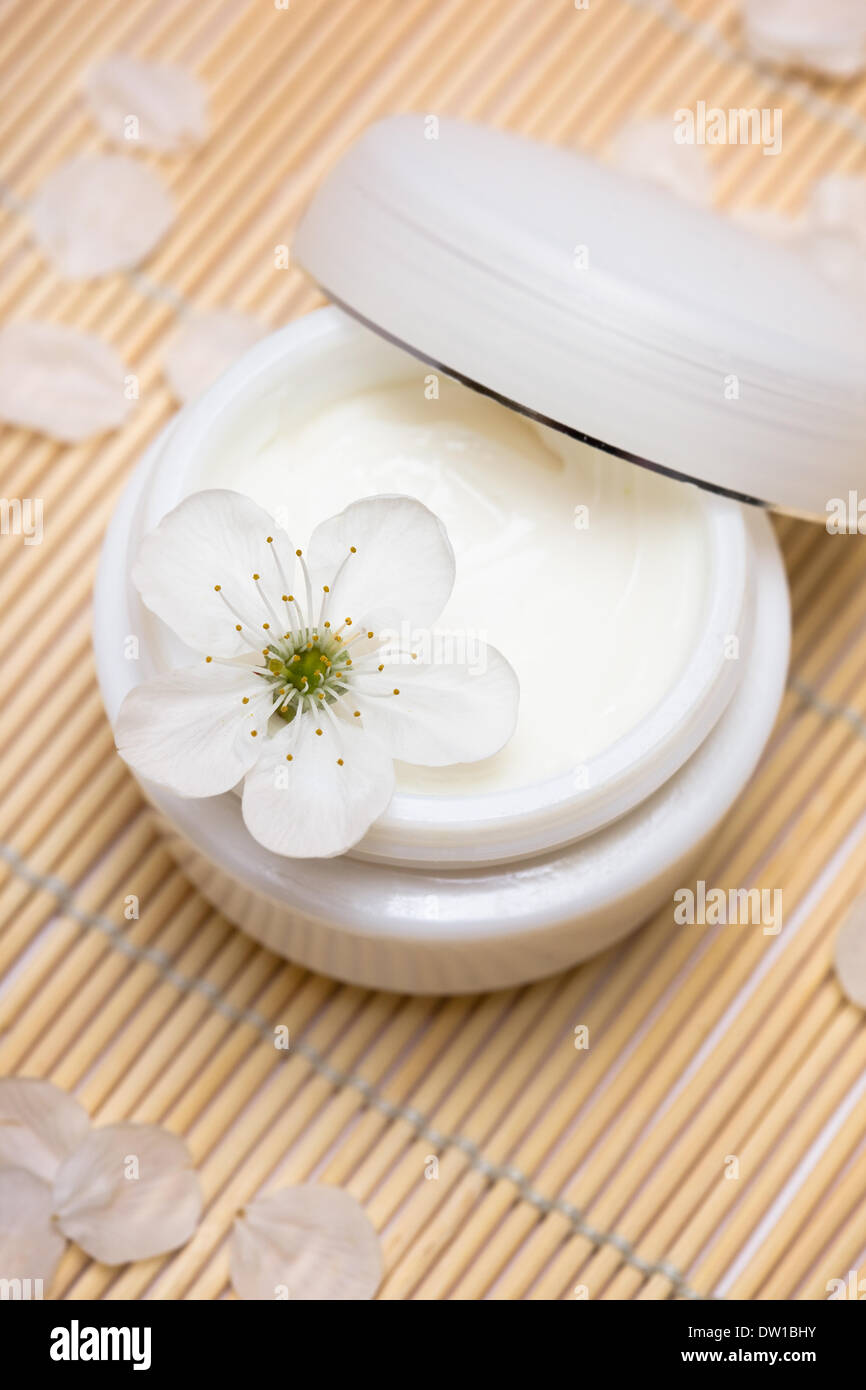 Cosmetic with flower hi-res stock photography and images - Alamy