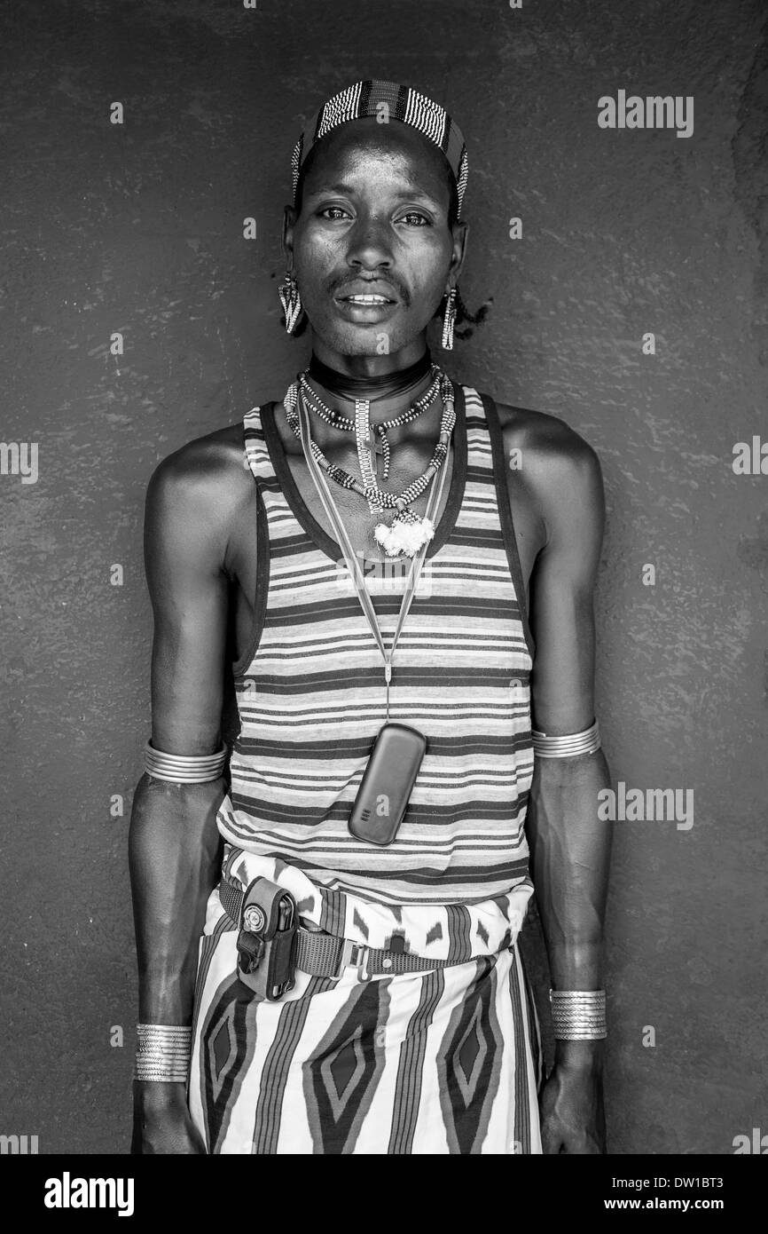 Portrait Of A Man From The Hamer Tribe, Dimeka, Omo Valley, Ethiopia ...