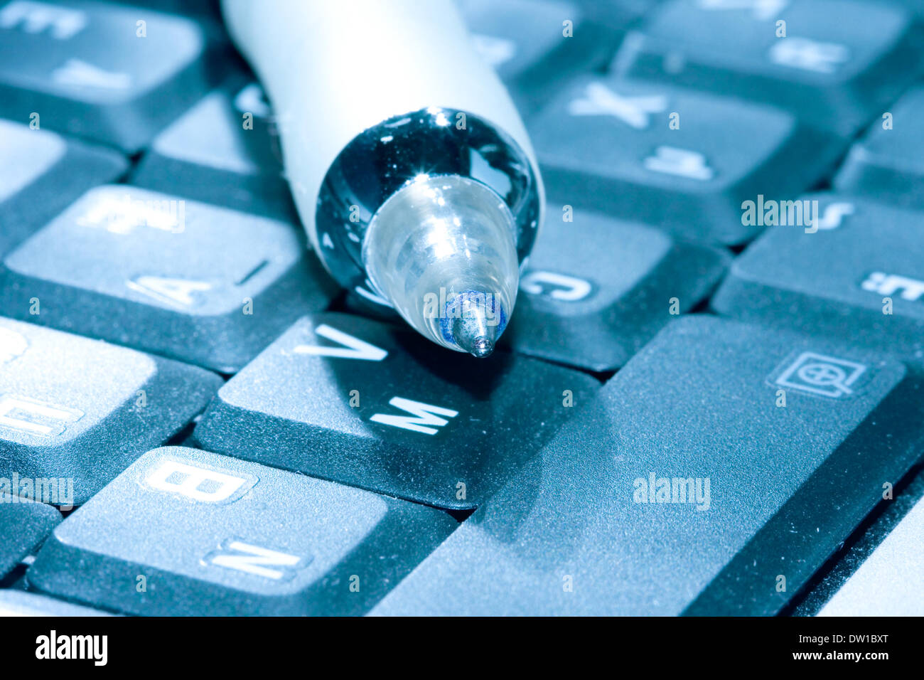 Alphabet blue button character hi-res stock photography and images - Alamy