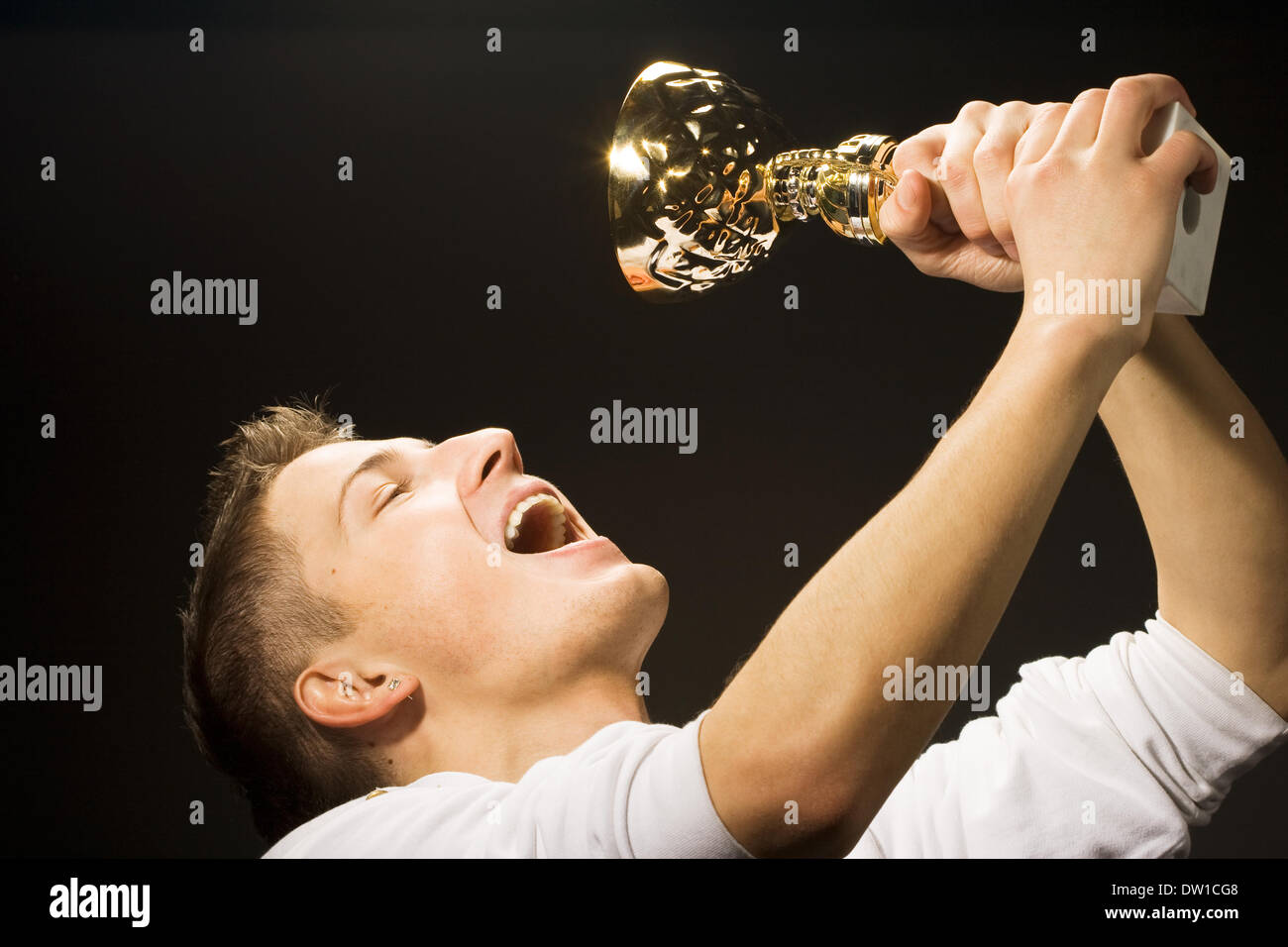 Man won prize award hi-res stock photography and images - Alamy