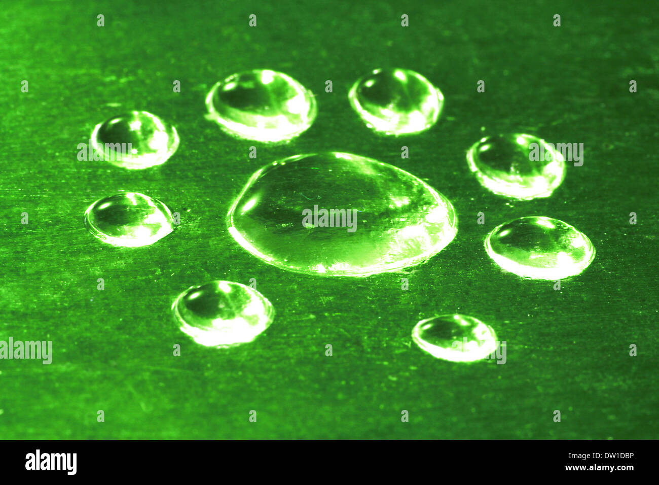 green water drop for background Stock Photo - Alamy