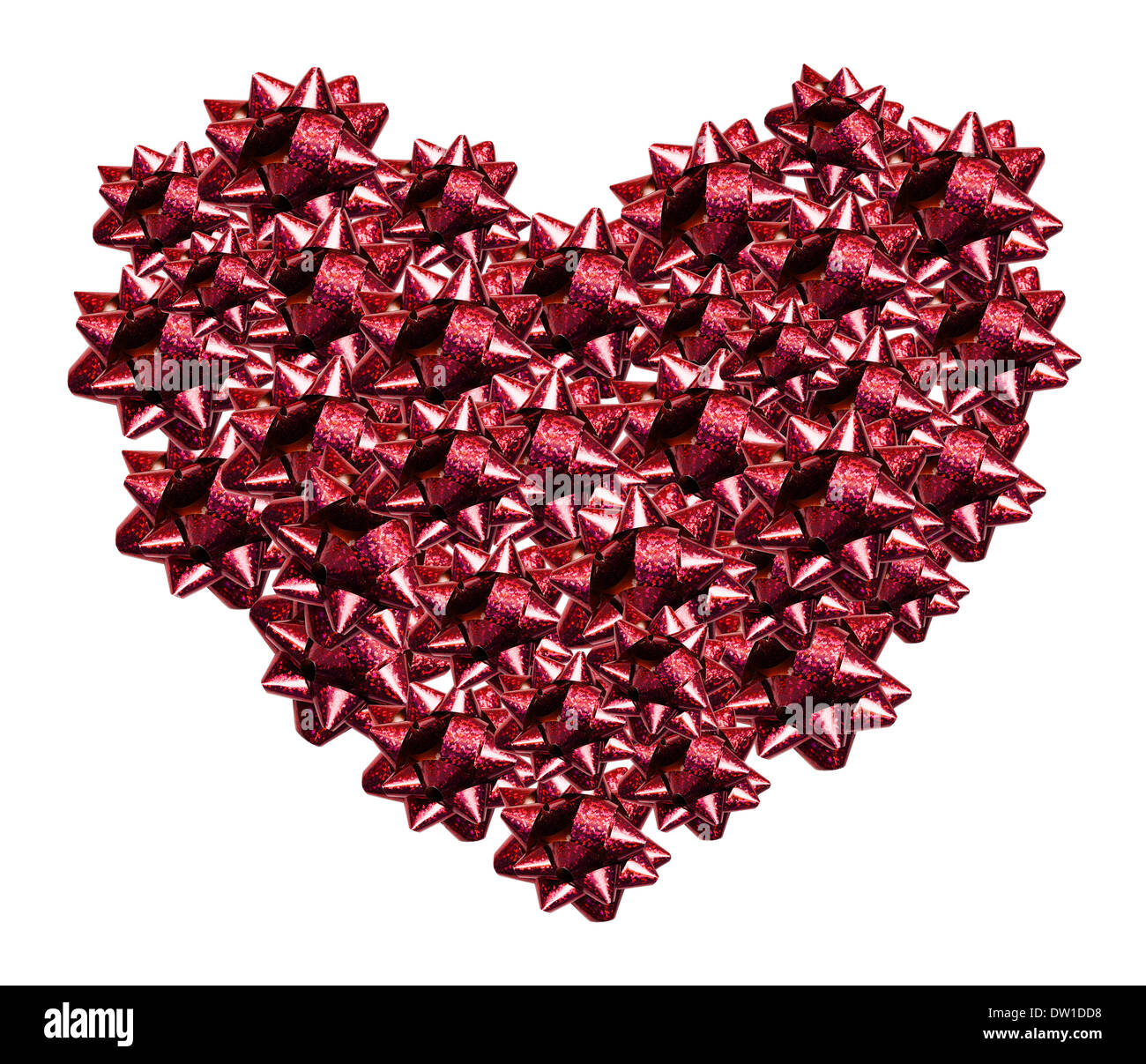 many bows in shape heart Stock Photo - Alamy