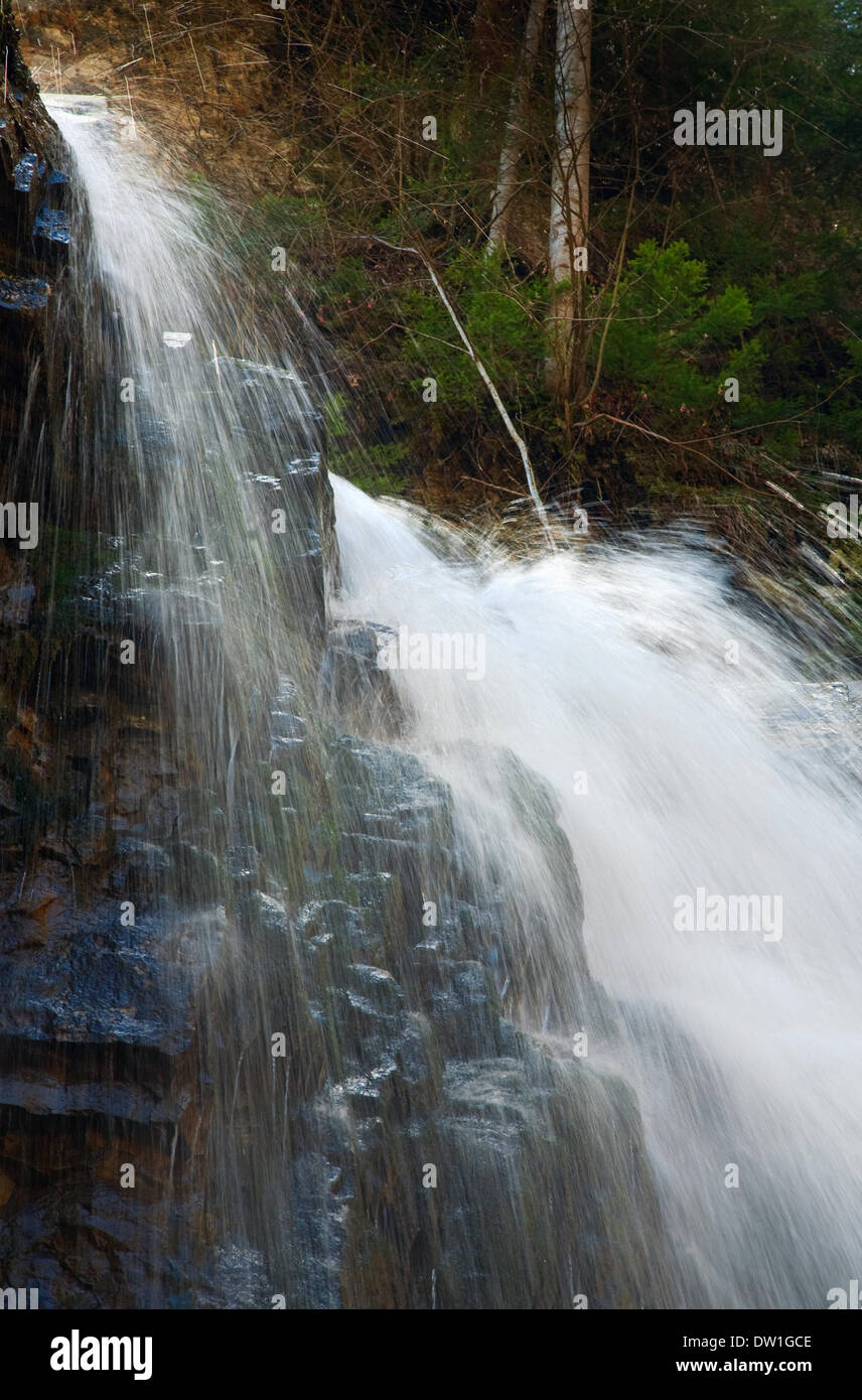 Top part of mountain waterfall Stock Photo - Alamy