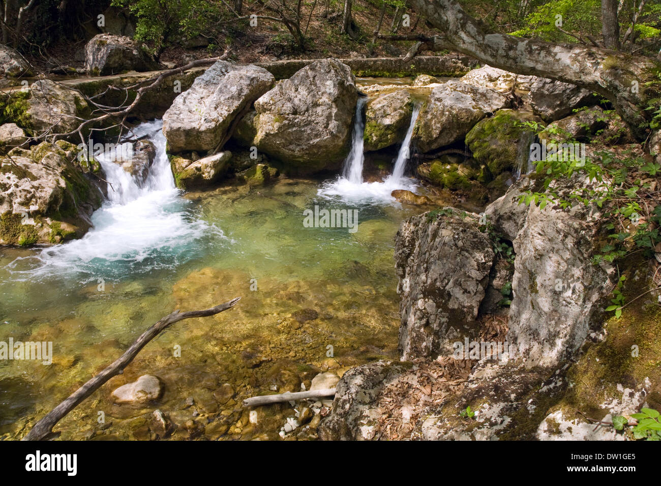 Cascades on mountain river Stock Photo - Alamy