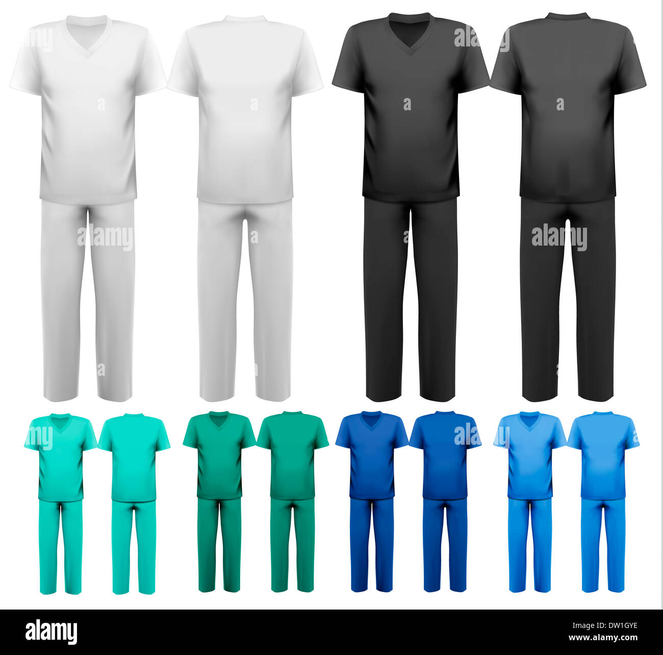 Sets of medical/doctor clothes. Vector Stock Photo - Alamy