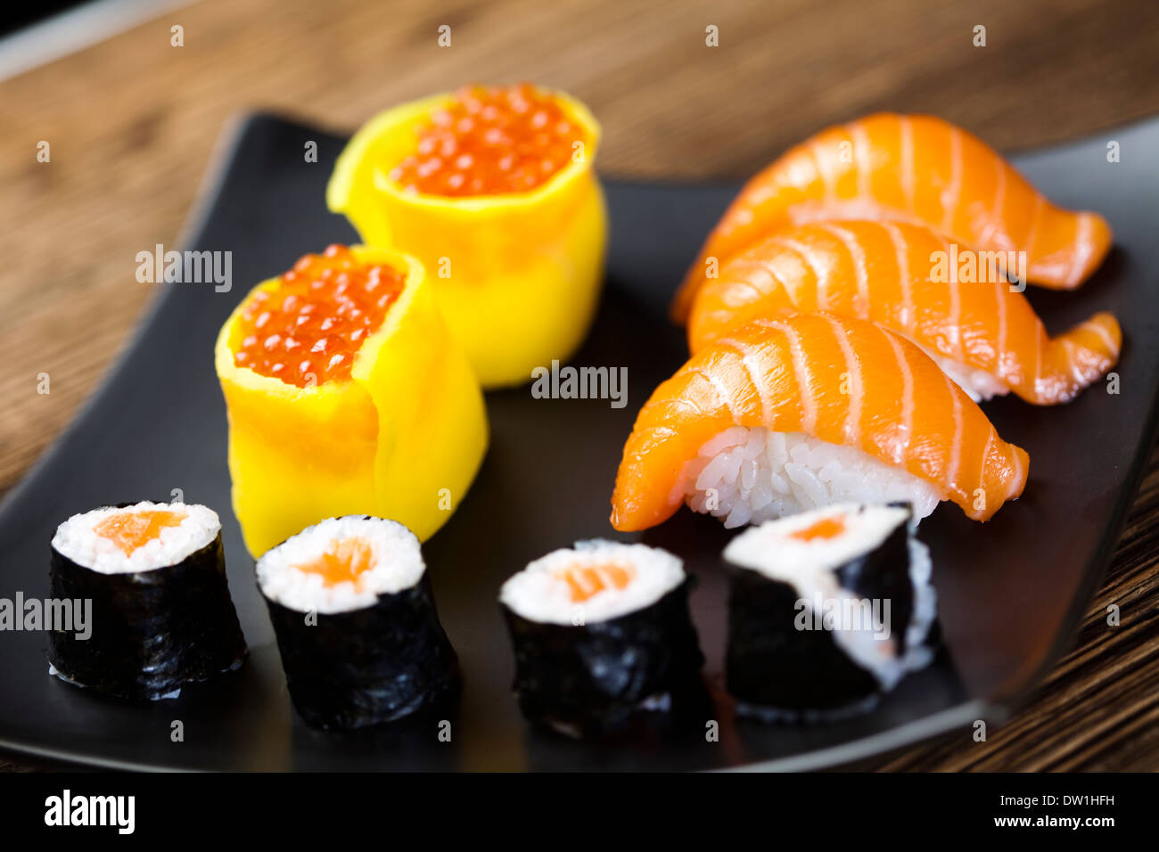 Set of sushi Stock Photo - Alamy