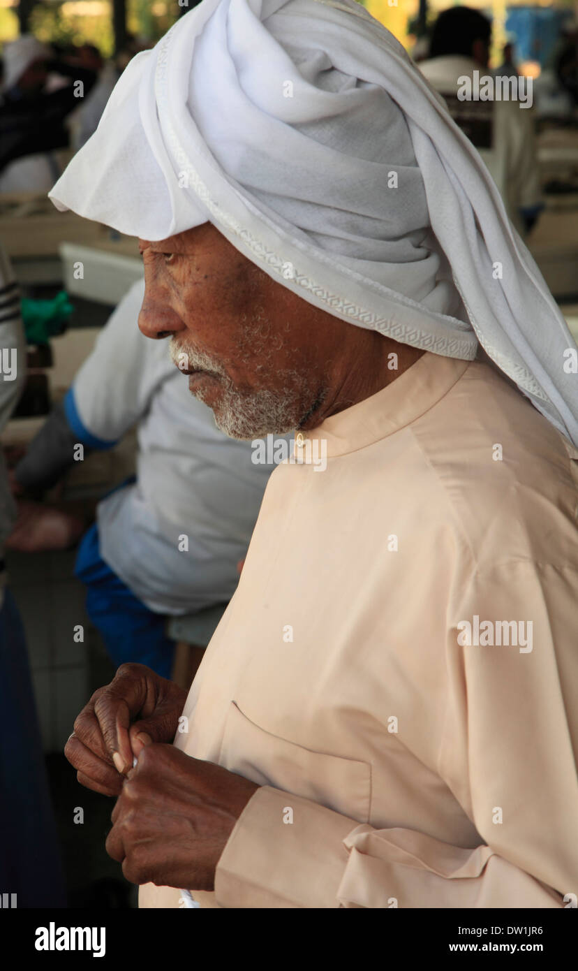 United Arab Emirates, Dubai, Creek, Deira Souq, old man, portrait Stock ...