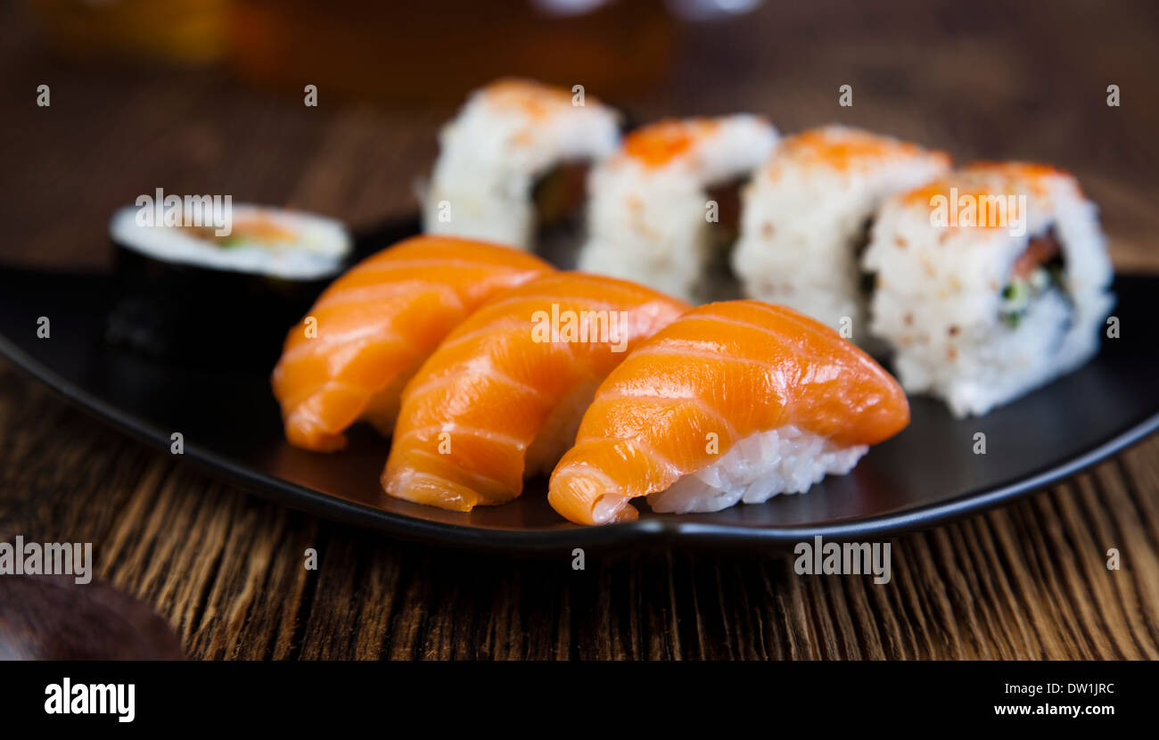 Japanese mix sushi Stock Photo - Alamy
