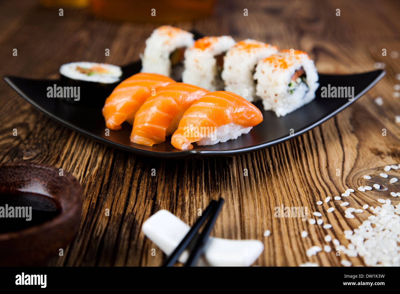 Japanese mix sushi Stock Photo - Alamy