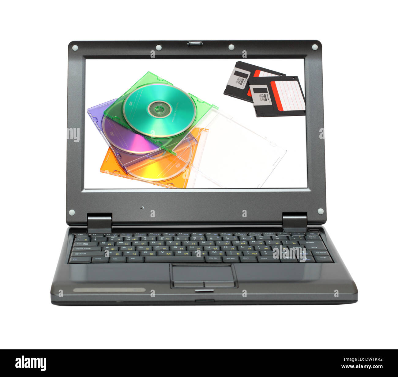 Old laptop isolated Cut Out Stock Images & Pictures - Alamy